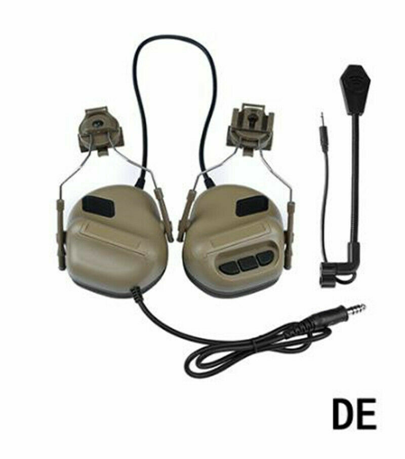 FAST MICH Tactical Helmet Headset Sound Pickup &Noise Reduct Headphone ...