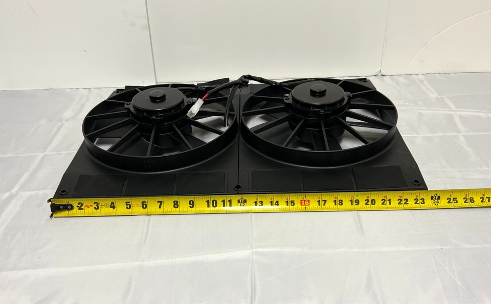 Dual 11" Electric Radiator Cooling Fan Extreme Twin Fans + Shroud HD ...