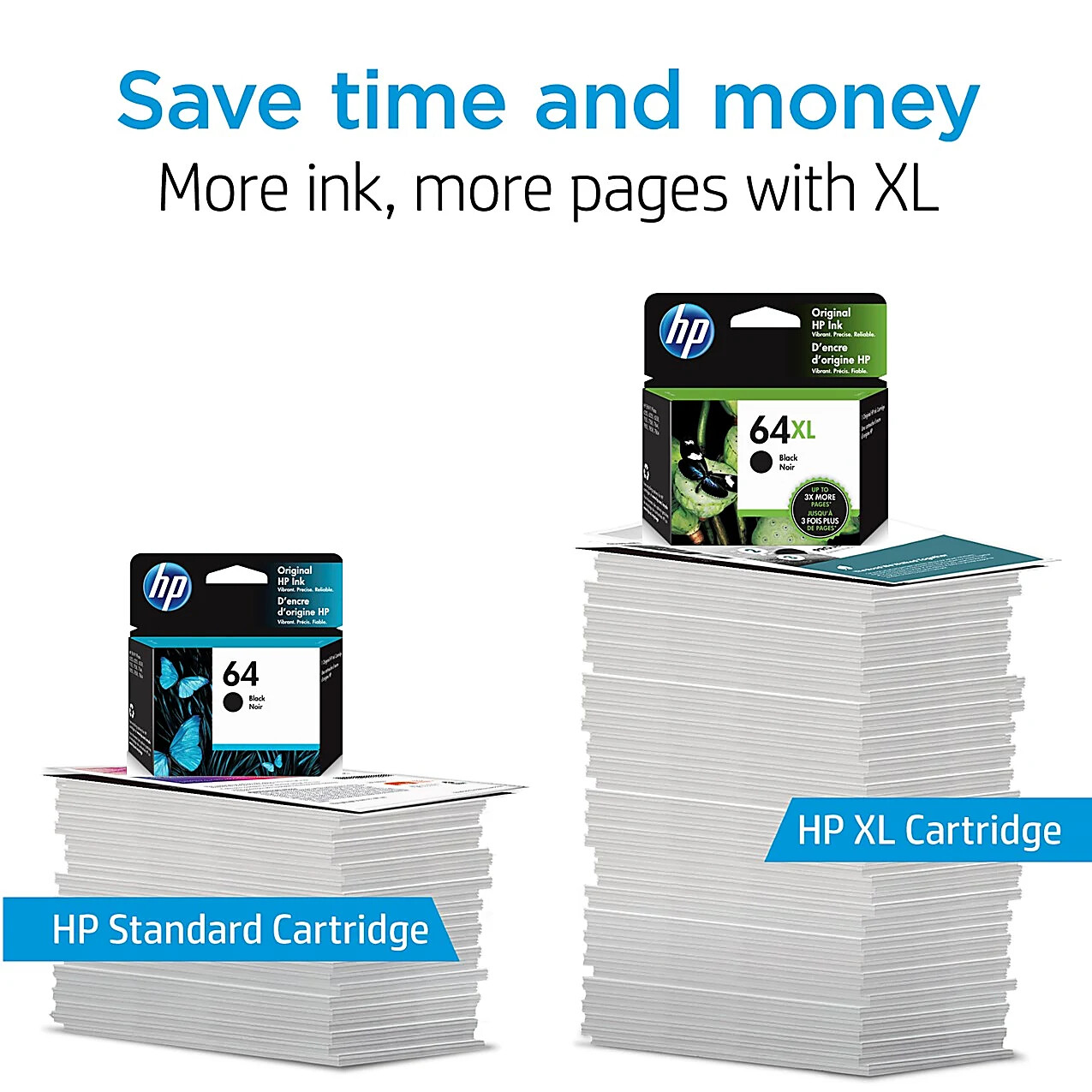 Genuine HP 64XL /HP64 High Yield BLACK Or Tri-Color Ink Cartridges ...