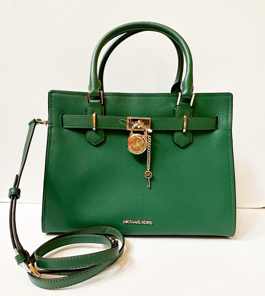 MICHAEL KORS HAMILTON MEDIUM SATCHEL SHOULDER CROSSBODY BAG | eBay