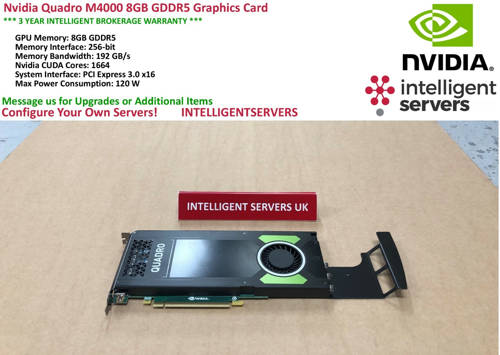 Nvidia Quadro M4000 8GB GDDR5 Graphics Card | eBay