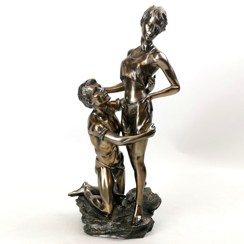 Crosa 2002 Bronze Finish Romantic Couple Statue 12" Tall Figurine ...