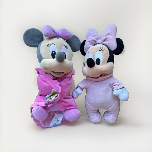 Baby Minnie Mouse Plush Dolls Lot Of 2 Disney Vintage Cute VTG Pink | eBay