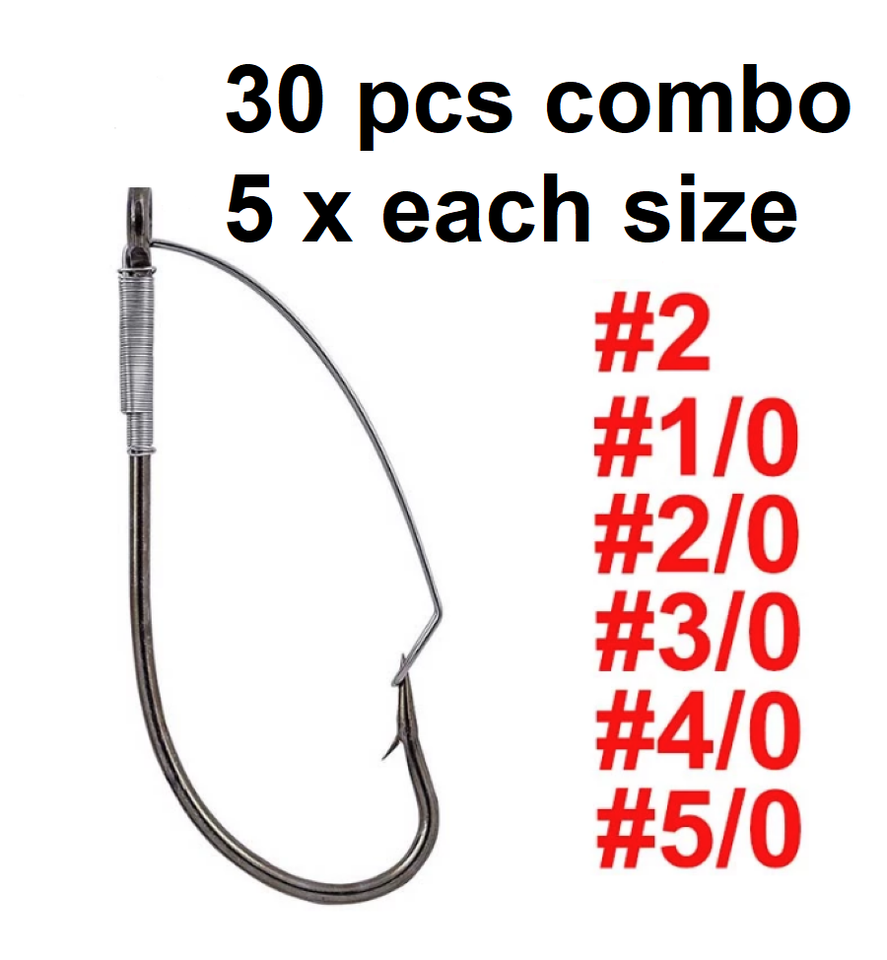 Weedless Hooks Wacky Rig Drop Shot Carbon Steel Hook FAST USA SHIP | eBay