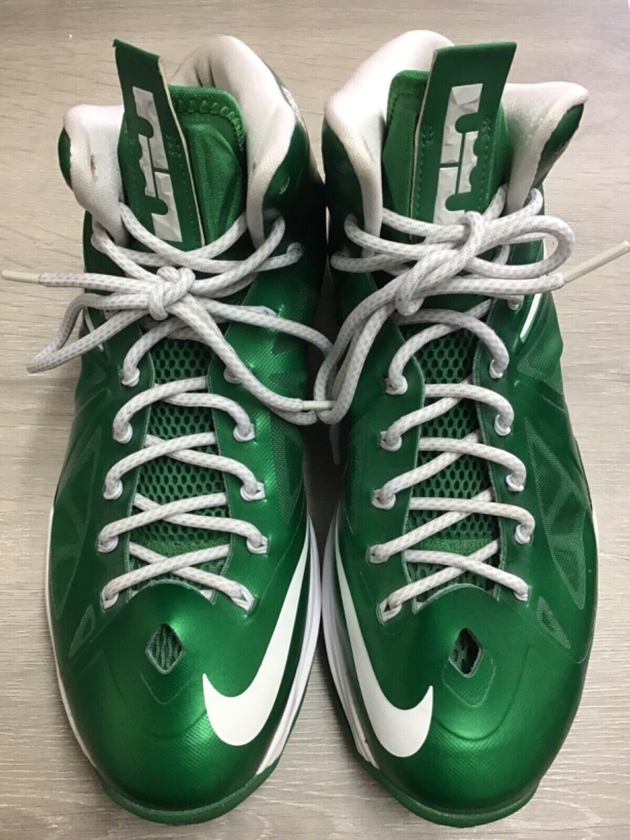 Lebron 10 Green Diamond Nike Lebron X/Color Volt/Worf Grey Pure
