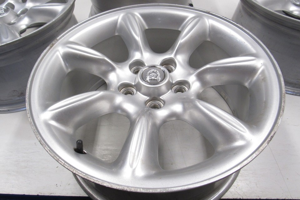18" JAGUAR XJ8 XJR "ASTEROID" OEM WHEELS RIMS SET OF 4 USED SILVER ...