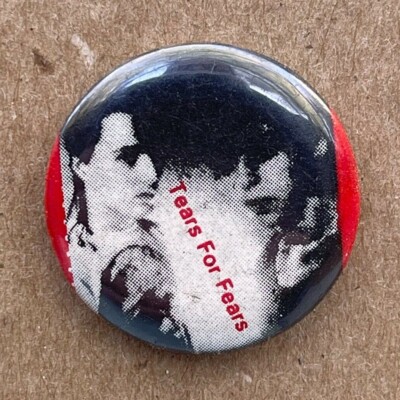 RARE Vintage 1980's TEARS FOR FEARS pinback button 1" pin badge new ...