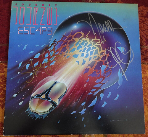 Journey - Signed Escape Album by Jonathan Cain, Steve Smith and Neal ...