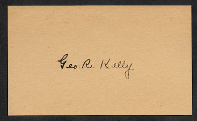 Machine Gun Kelly Autograph Reprint On Original Period 1930s 3X5 Card ...