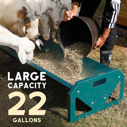 Solution4Patio Portable 45" Long Galvanized Steel Livestock Feeding ...