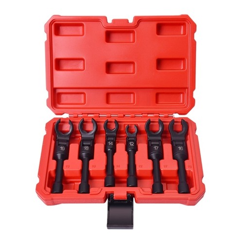 6Pcs 12mm-19mm Wrench with Open Flexible Head 3/8inch Drive For Car ...