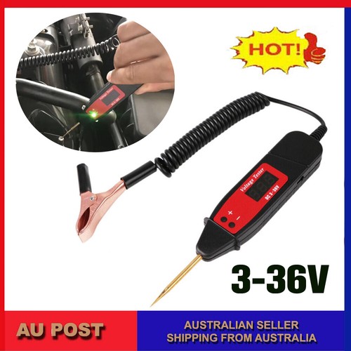 Car Digital LCD Electric Voltage Test Pen Probe Detector Tester LED ...