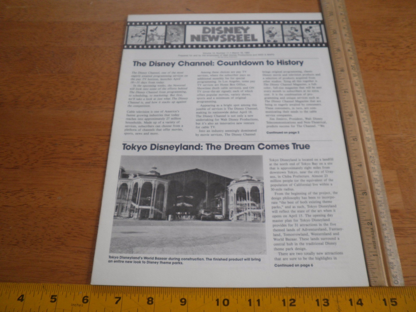 Disney Newsreel WED MAPO Employees mag 1983 V12 #11 Channel Tokyo ...