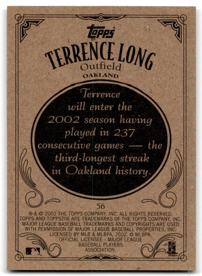 2002 Topps 206 Terrence Long Baseball Cards #56 | eBay