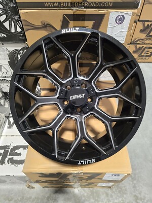 SET OF 4) 20x10 Built Off-Road BT04 Gloss Black Milled 5X127 5X139 -19 ...