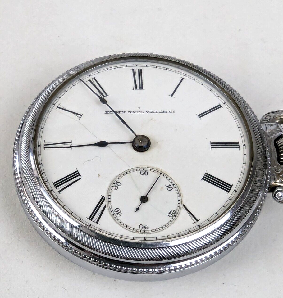 1896 Elgin Pocket Watch Grade 96 18S 7 Jewels Defiance Steam Engine ...