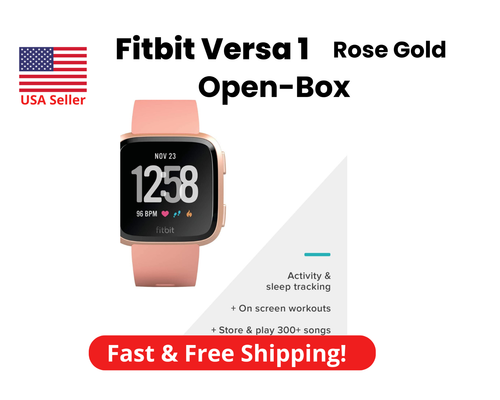 Fitbit Versa 1 Smart Watch Health & Fitness Activity Tracker Open-box ...