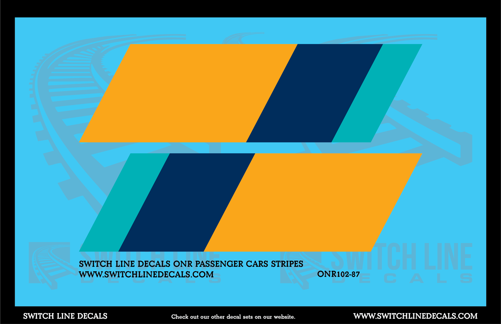 HO Scale Ontario Northland Passenger Car Stripes Decal Set | eBay