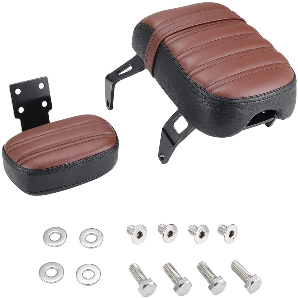 Brown Black Rear Seat Backrest w/ Bracket Fit For Indian Scout Bobber ...