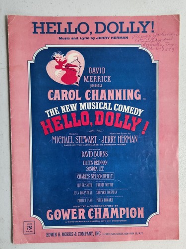 1963 Hello Dolly By Jerry Herman Music Sheet | eBay UK