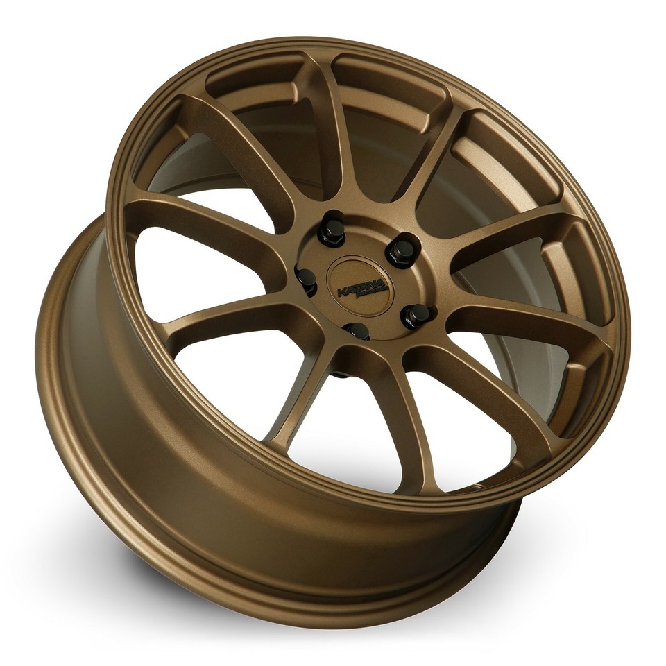 Set 4 18" Katana Wheels KR07 18x8 5x100 40mm Matte Bronze Racing Rims ...