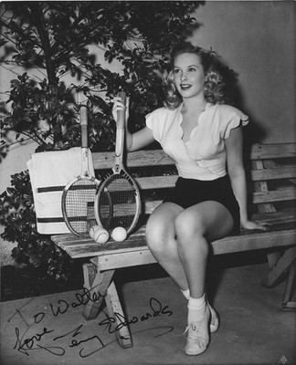 AUTOGRAPHED 8X10 PENNY EDWARDS LEGGY VINTAGE STAR SEE SCAN DESCRIPTION ...