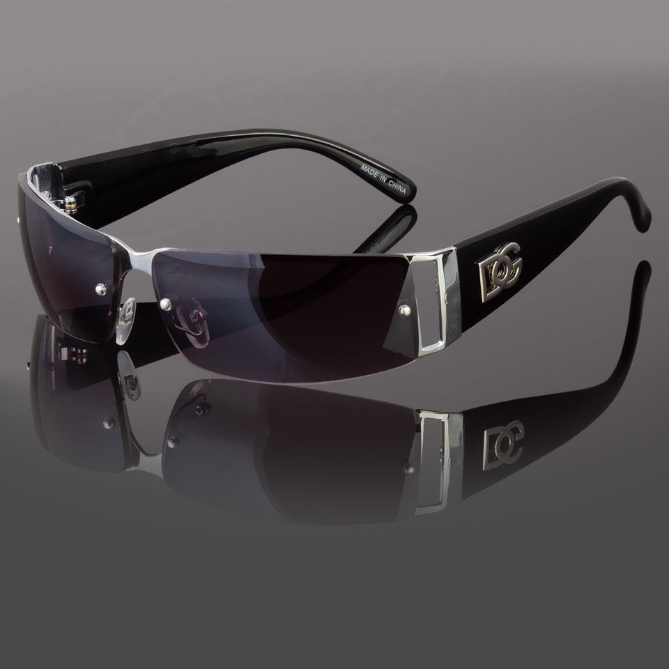 Men Women Rectangular Semi Mirror Designer Sunglasses Shades Fashion ...
