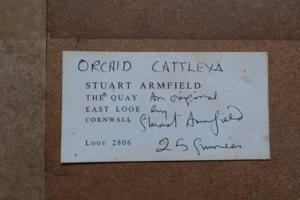 STUART MAXWELL ARMFIELD ( 1916 - 1999 ) Watercolour. Orchid Cattleya ...
