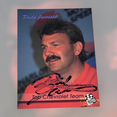 Dale Jarrett TOP CHEVROLET TEAM PRESS PASS VINTAGE autographed NASCAR ...