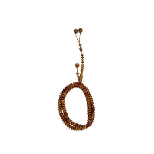 100 Beads Wooden Handmade Muslim Prayer Tasbeeh Zikr Tasbih Round Brown ...