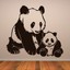 Mother and Baby Panda Bears Wall Art Sticker Removable Vinyl Decal ...