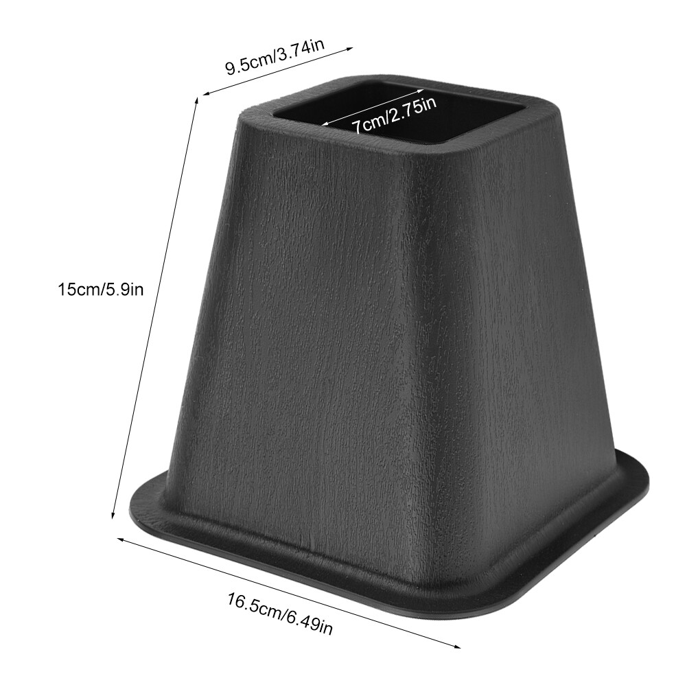 4 Pack Bed Chair Risers Furniture Leg Risers heighten Heavy Duty Kit ...