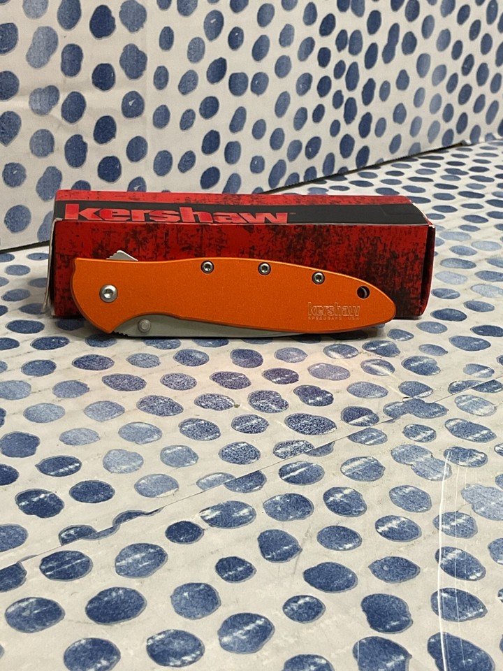 Kershaw Leek Orange, 1660OR, Plain Edge, Speed Safe, Assisted Open ...