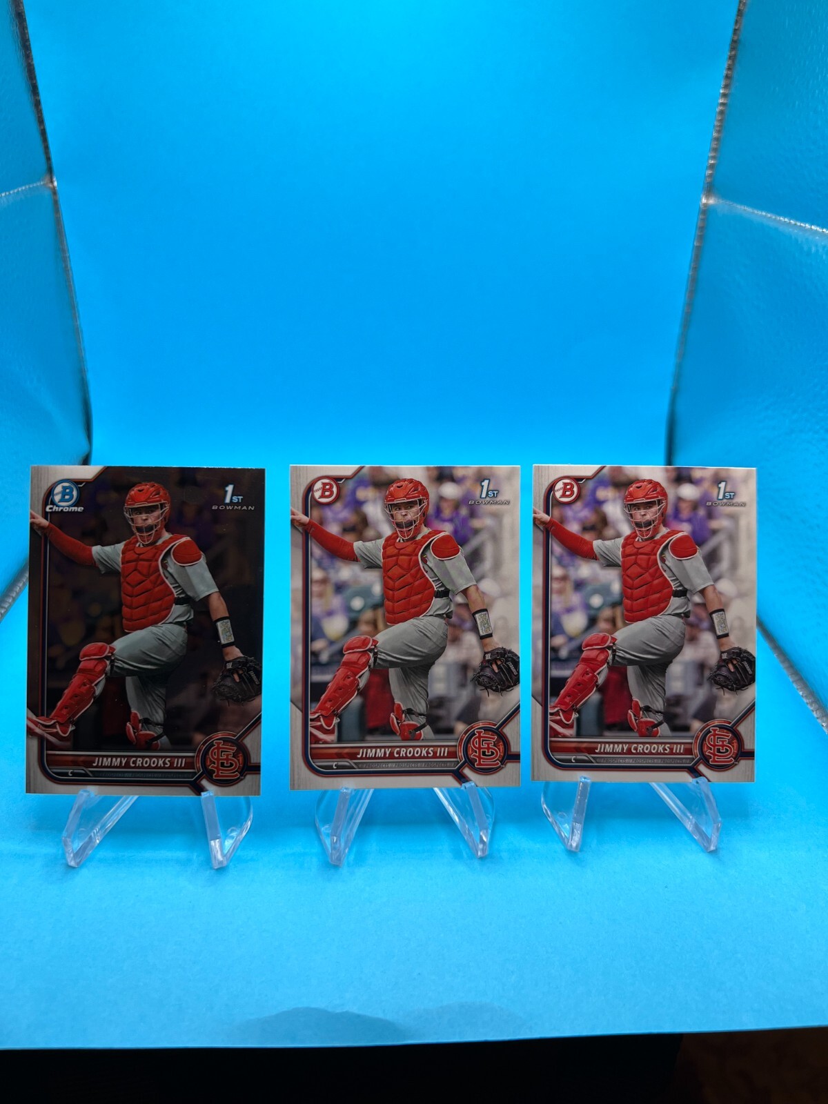 2022 Bowman Draft Chrome Base #BDC-178 Jimmy Crooks III & 2 Paper 1st ...