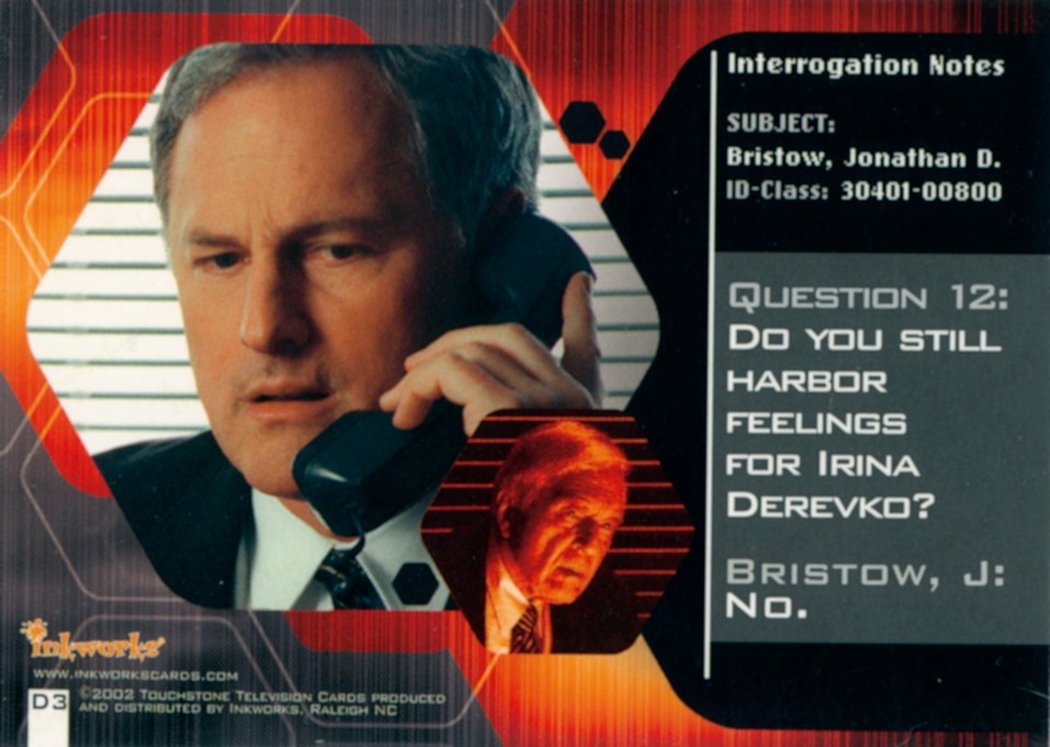 Alias Season1 Double Agent Card D3 | eBay