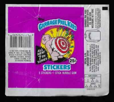 1987 Garbage Pail Kids 7th Series 7 OS7 TOPPS GPK Wax Pack Wrapper w ...