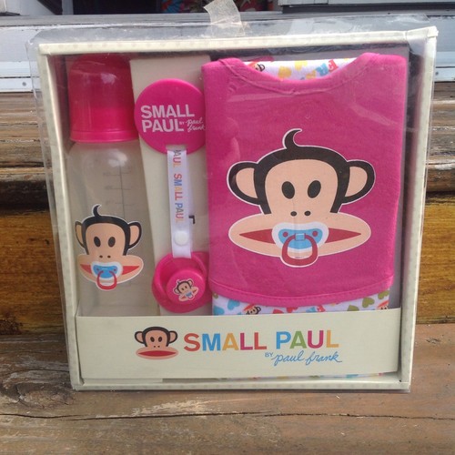 Small Paul Frank Baby Julius Gift Set Bib Burp Cloth Bottle Pacifier ...