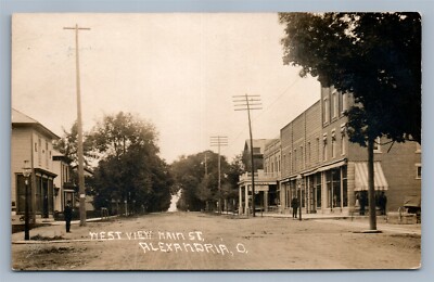 ALEXANDRIA OH MAIN STREET ANTIQUE REAL PHOTO POSTCARD RPPC | eBay