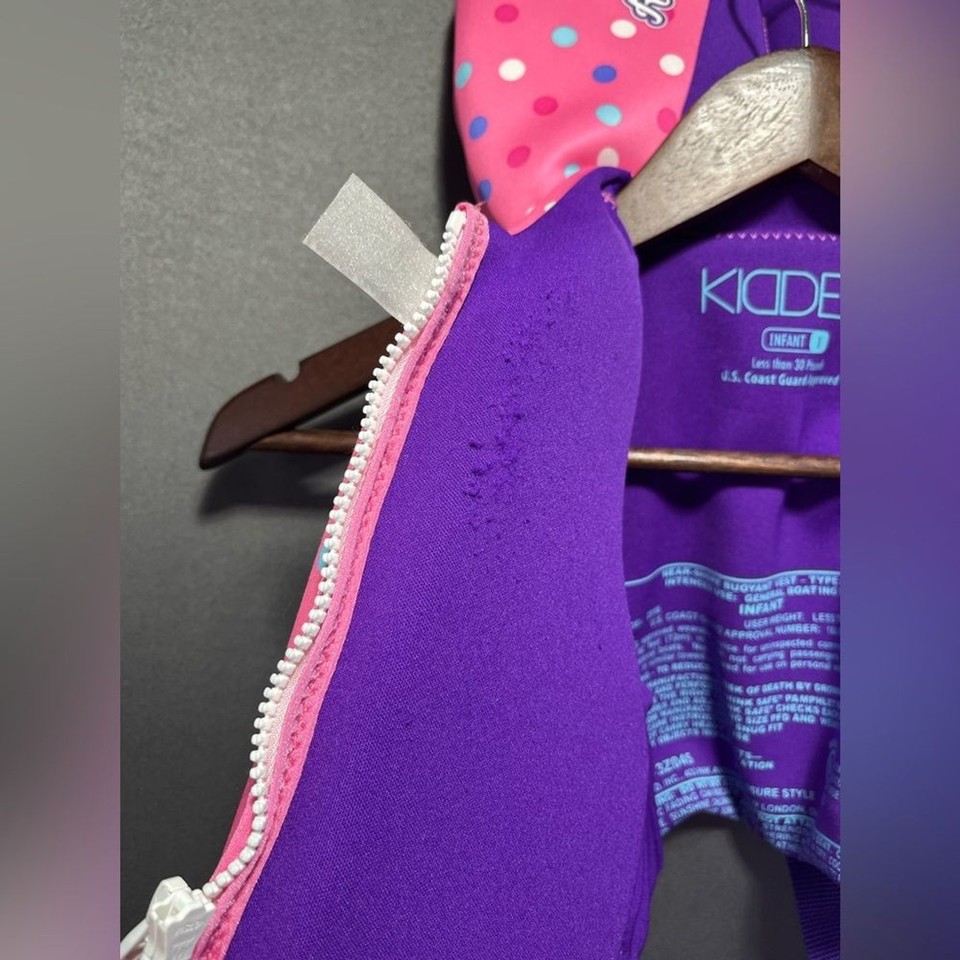 Kidder - Infant - less then 30lbs - Polka Dot Kids Life Vest - Pink and ...