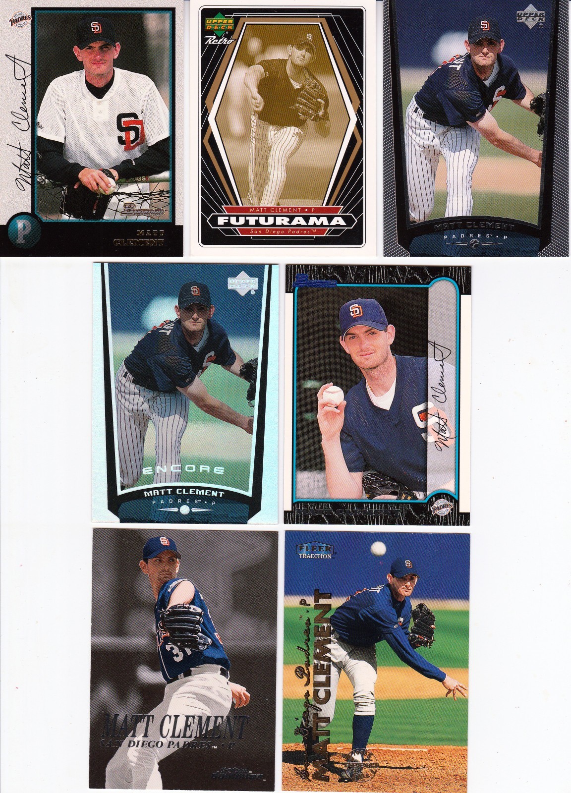 ⚾ 20 + different MATT CLEMENT cards lot 1998 - 2002 Padres Marlins Cubs ...