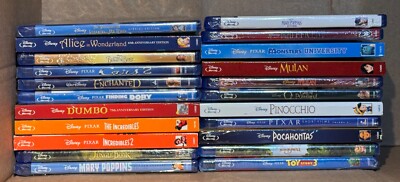 Disney Pixar Blu-Ray 22 Movie Lot 8 w/ Slipcovers + 17 Digital Codes 44 ...