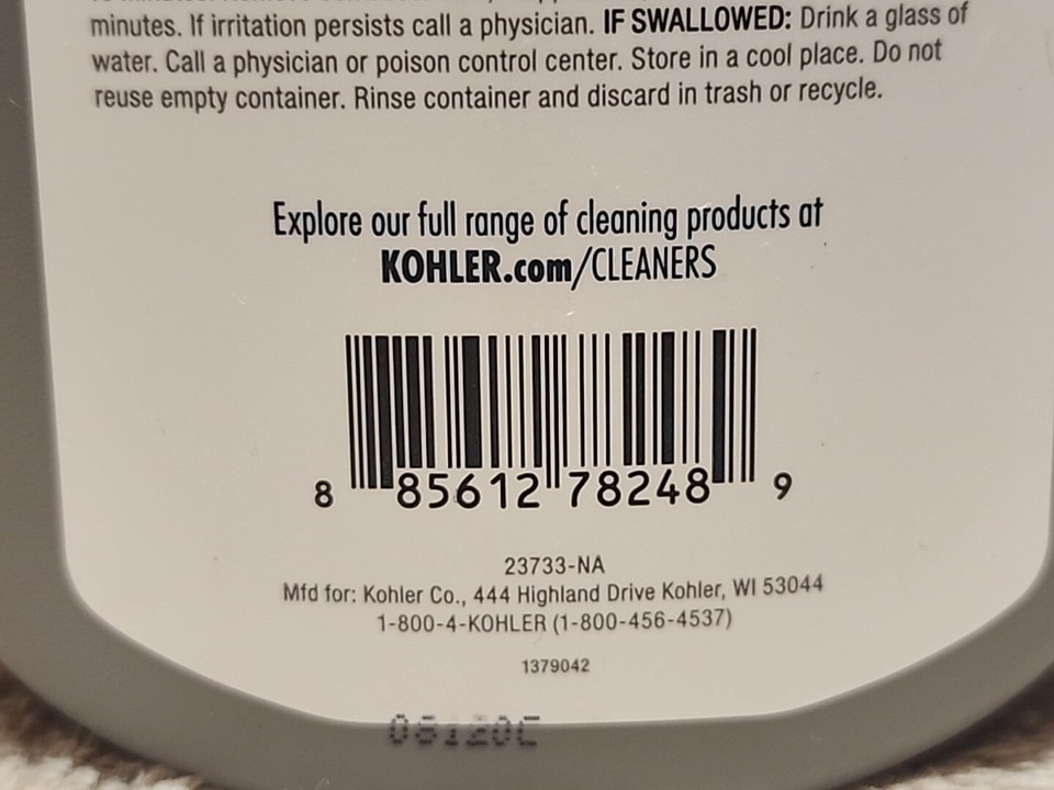 Lot of 3: Kohler-EC23733-NA Sterling Vikrell Cleaner, 28 Fl Oz | eBay