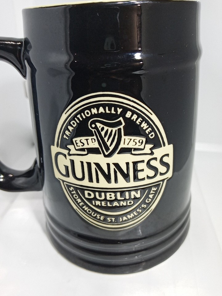 GUINNESS STOUT BEER MUG. GUINNESS BEER STEIN MUG. GUINNESS DECO MUG ...