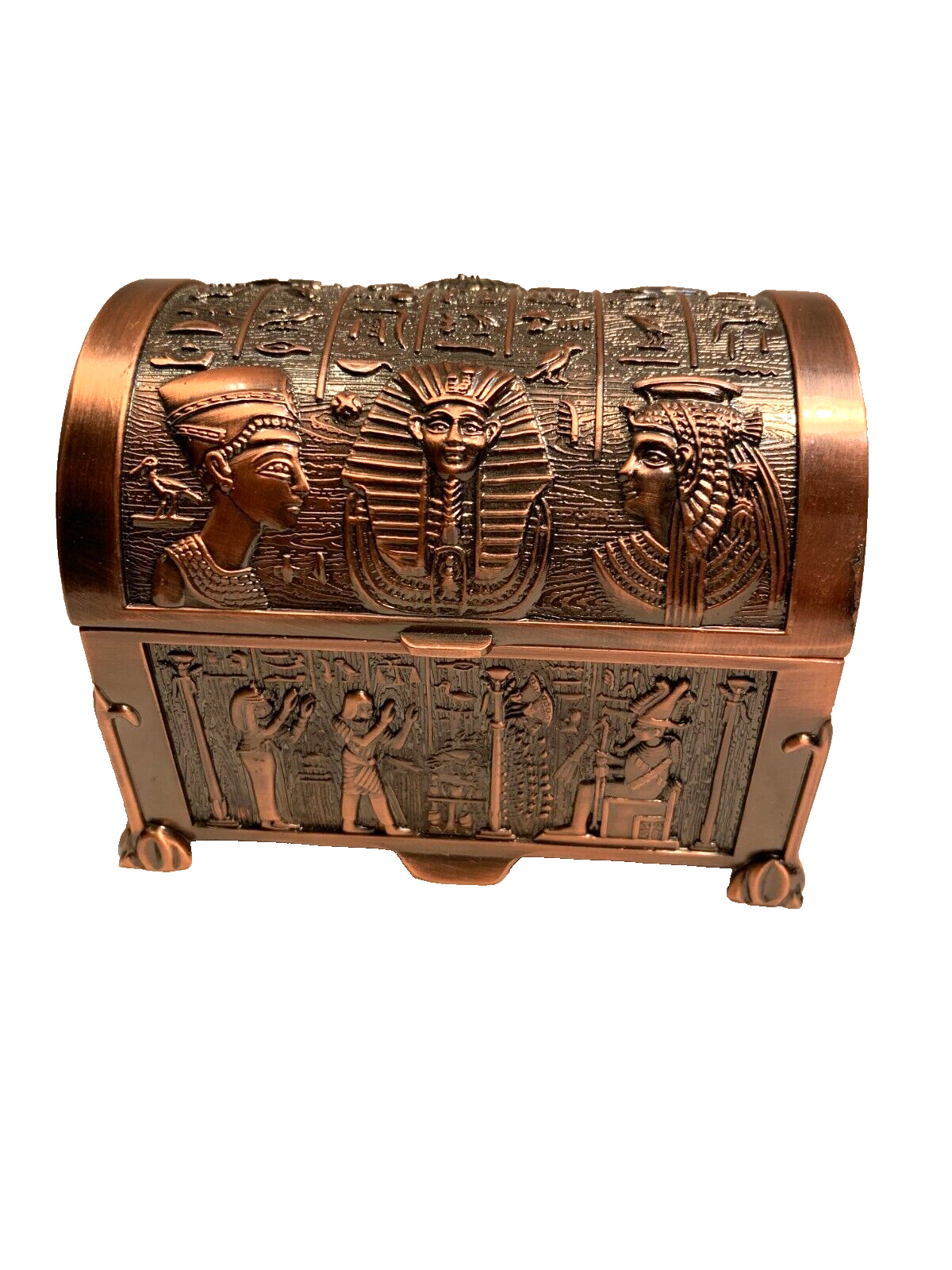 ANCIENT EGYPTIAN PHARAONIC Metal Jewelry Trinket Box Egypt Art Craft 3 ...