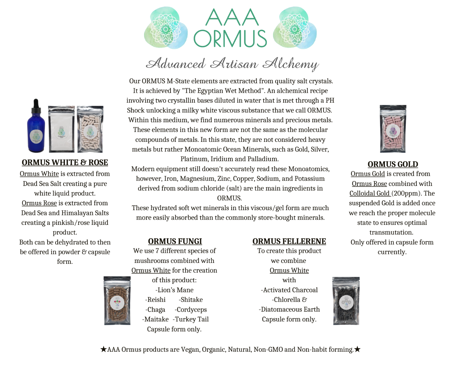 ORMUS - Rose Capsules Vegan - Monoatomic Gold Ormus - Ocean Minerals ...