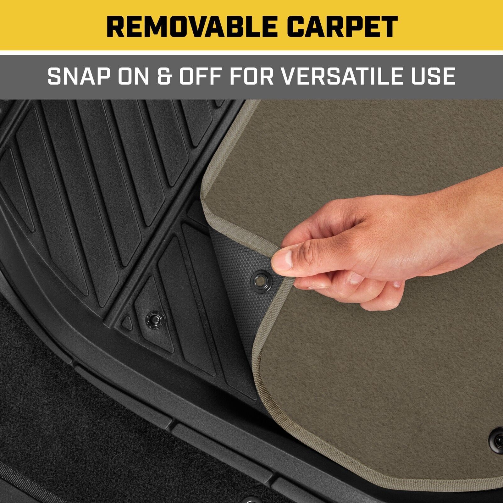 Cat Detachable Deep Dish Car Floor Mats for Auto Rubber w/ Removable ...