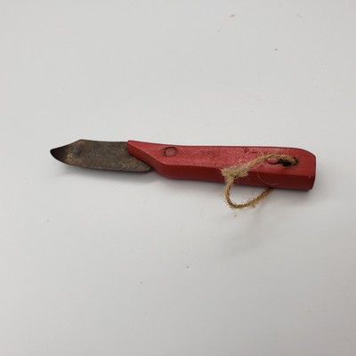 Vintage Knife, Tool Red Wooden Handle (M) | eBay