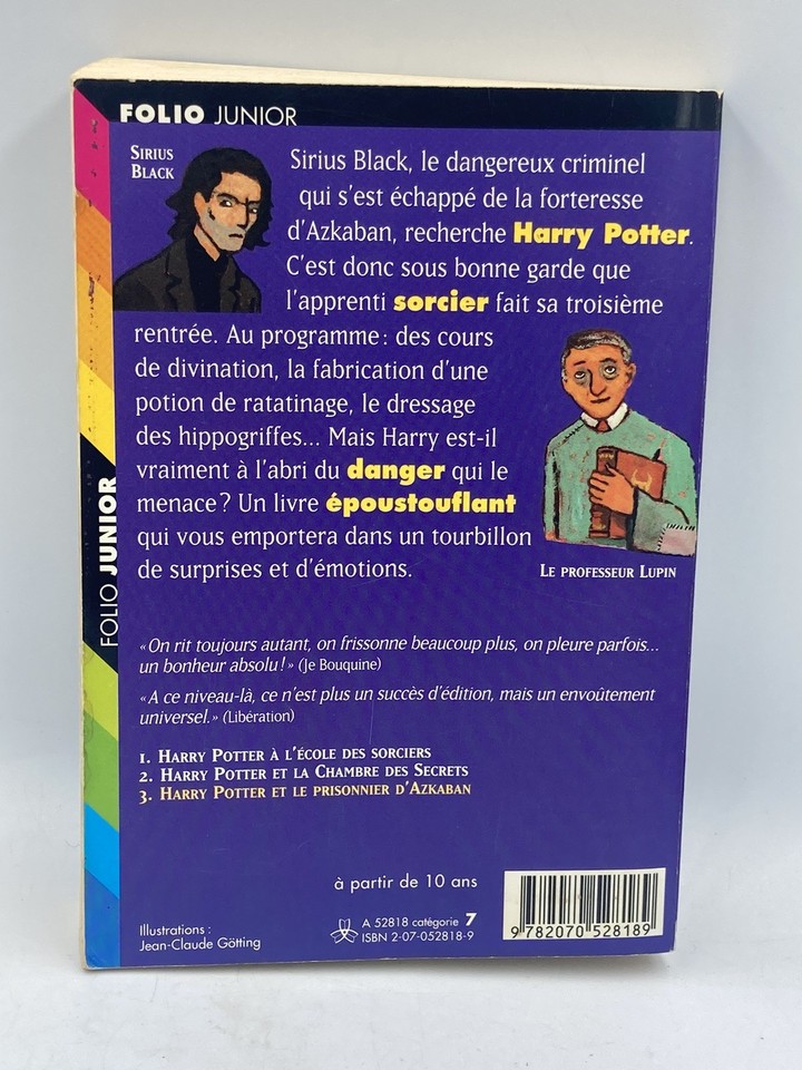 GALLIMARD FOLIO JUNIOR Livre Poche HARRY POTTER ET LE PRISONNIER D ...