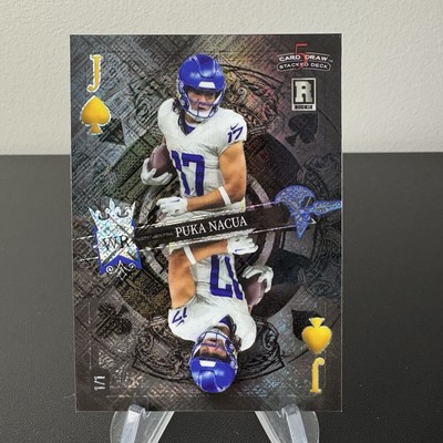 Puka Nacua 2023 Wild Card 5 Card Draw Stacked Deck 1/1 Rookie Card Jack ...