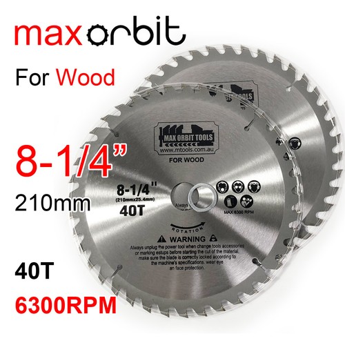 2pc 210mm 8-1/4" TCT 40T Large Teeth Circular Mitre Saw Blade Disc Fast ...